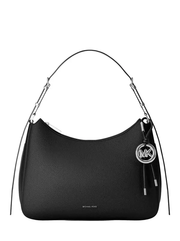 Michael Kors Nolita Medium Pebbled Leather Shoulder Bag - Black