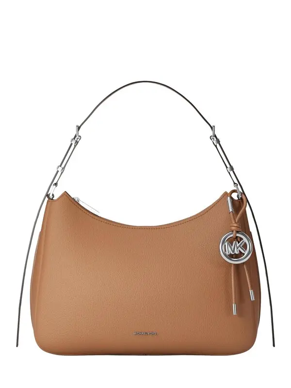 Michael Kors Nolita Medium Pebbled Leather Shoulder Bag - Brown