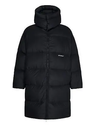 Off-White Bounce Hooded Long Jacket - Black