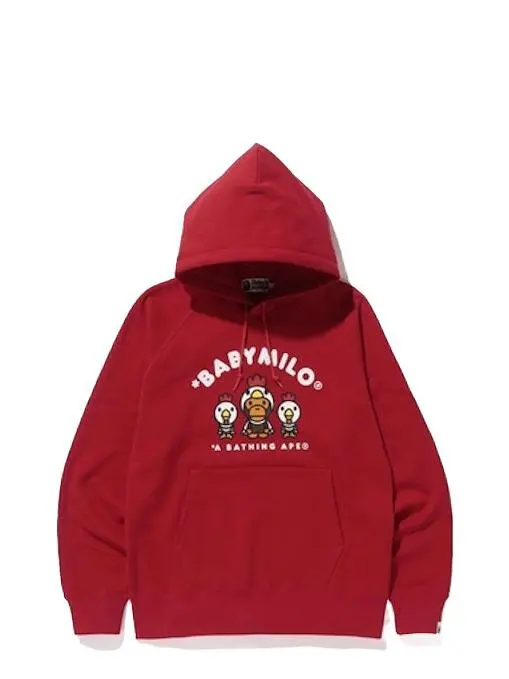 BAPE Year Of The Rooster Milo Pullover Hoodie - Red