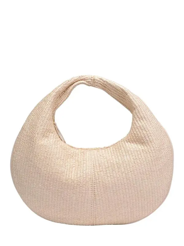 MODA LUXE Farrah Straw Hobo - Cream