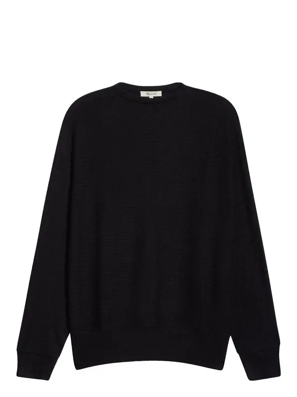 Madewell Mock Neck Dolman Sleeve Sweater - Jet Black