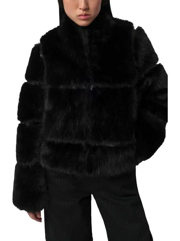 Apparis Sai Faux Fur Coat - Noir