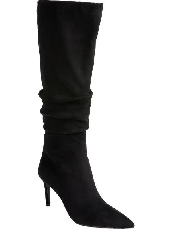 OPEN EDIT Ariana Pointed Toe Knee High Boots - Black