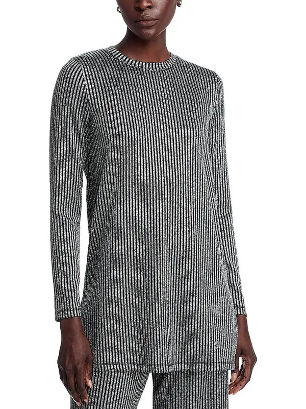 Johnny Was Jenna Metallic Tunic - Silver Metallic