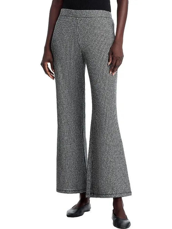Johnny Was Jenna Metallic Easy Pants - Silver Metallic