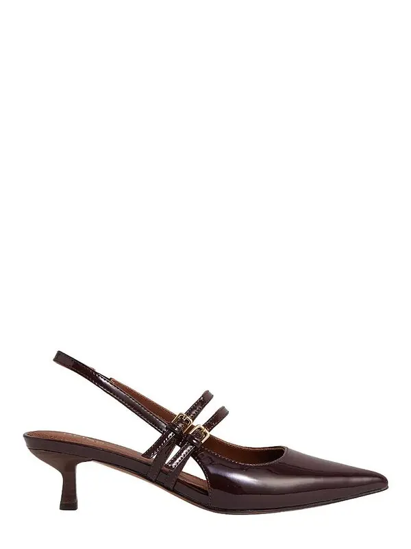 REISS Isla Buckled Pumps - Oxblood