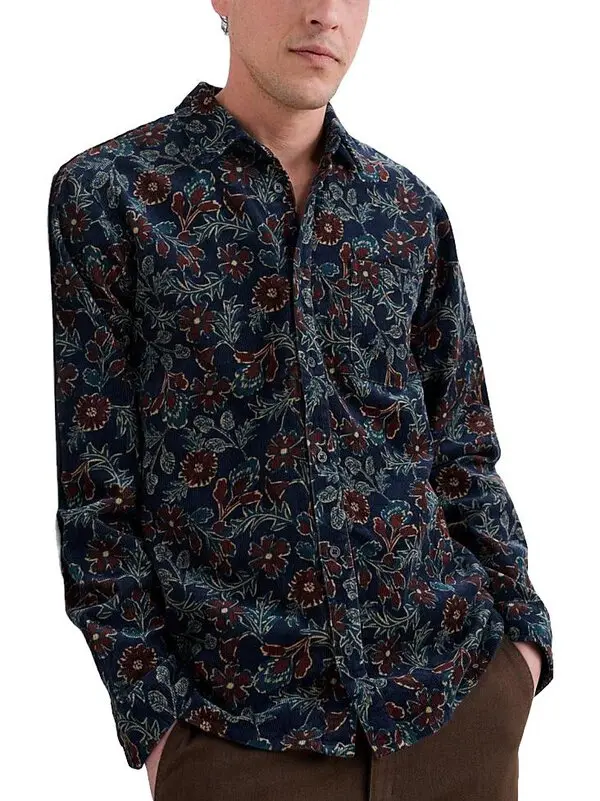 SEASALT CORNWALL Shoreman Printed Shirt - Winter Foliage Maritime