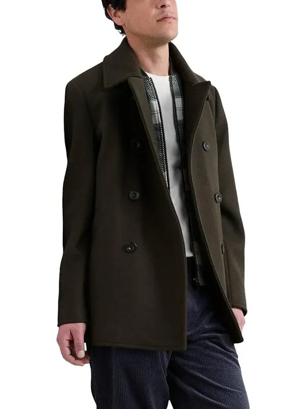 SEASALT CORNWALL Channel Pea Coat - Woodland