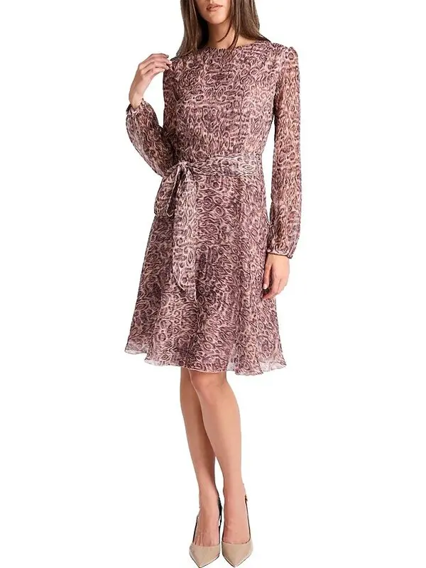 Santorelli Rovela Paisley Print Fit And Flare Dress - Dusty Lilac Multi