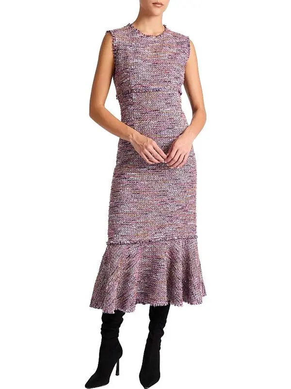 Santorelli Andi Sleeveless Tweed Midi Dress - Dusty Lilac