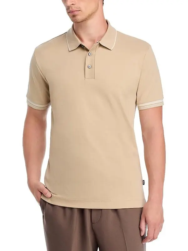 BOSS Parlay Regular Fit Polo Shirt - Light Beige