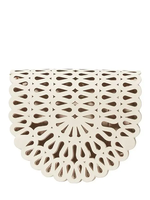 Simkhai Mccall Laser-cut Leather Clutch - Cream