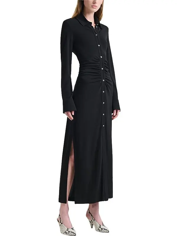 Altuzarra Gathered Waist Shirt Dress - Black