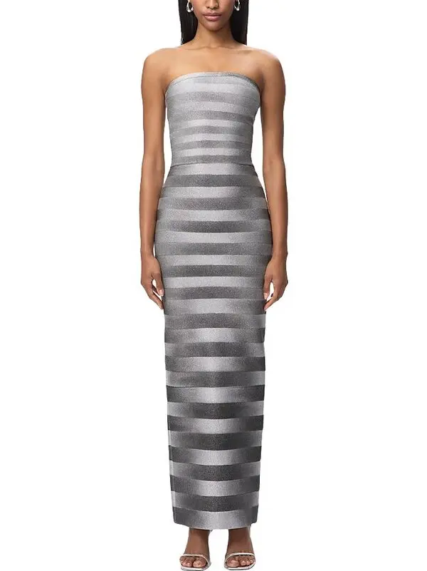 Herve Leger Nia Gown - Silver Ombre