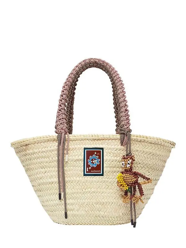 ALEMAIS Macrame Maxi Basket Bag - Blonde
