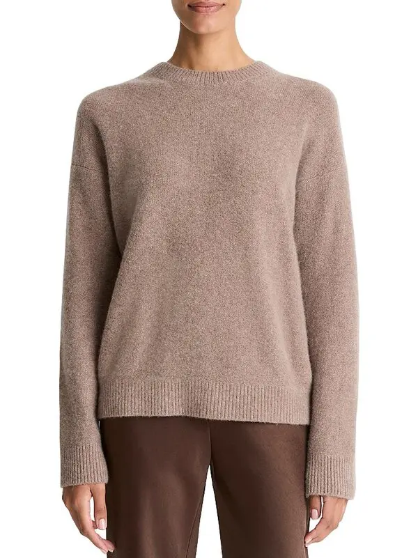 Vince Boiled Cashmere Crewneck Sweater - Heather Doe