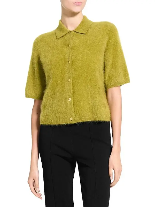 Theory Cashmere Sweater Shirt - Dark Pear