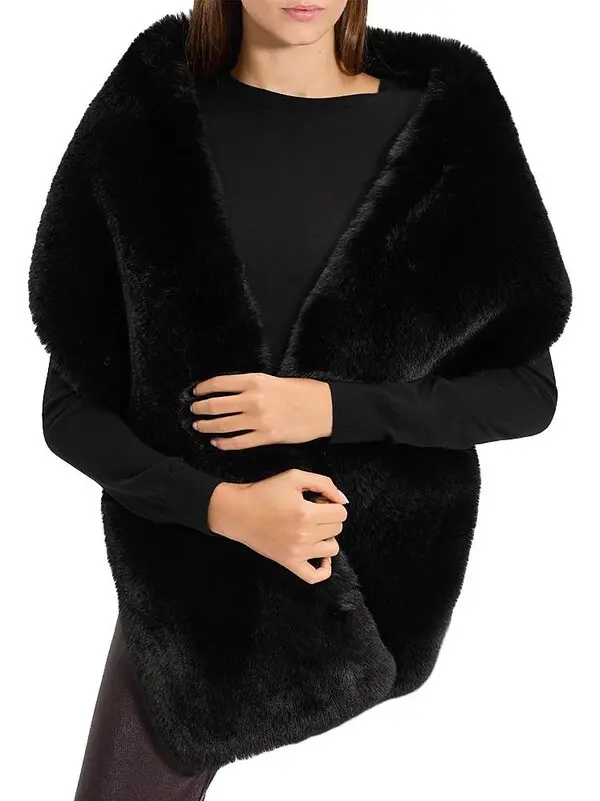 Theory Faux Fur Stole - Black