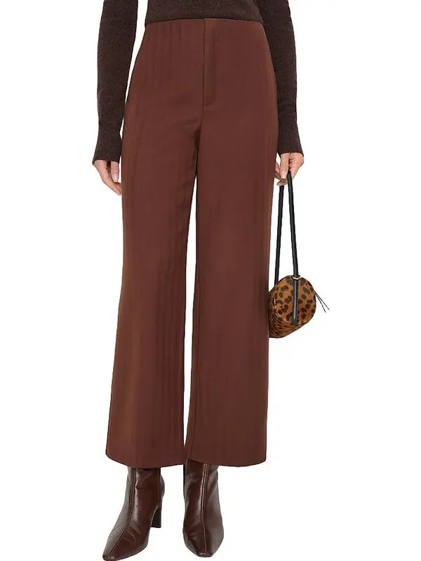 REFORMATION Joni Cropped Pants - Brown