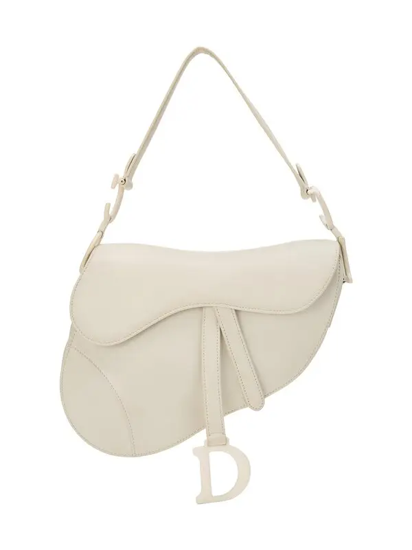 Dior Ultramatte Calfskin Saddle Bag - Cream