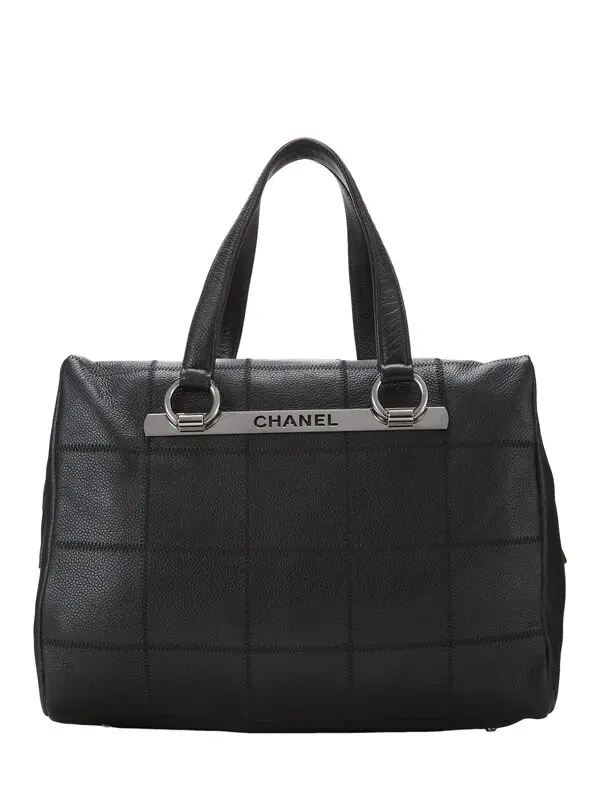 Chanel Caviar Chocolate Bar Handbag - Black