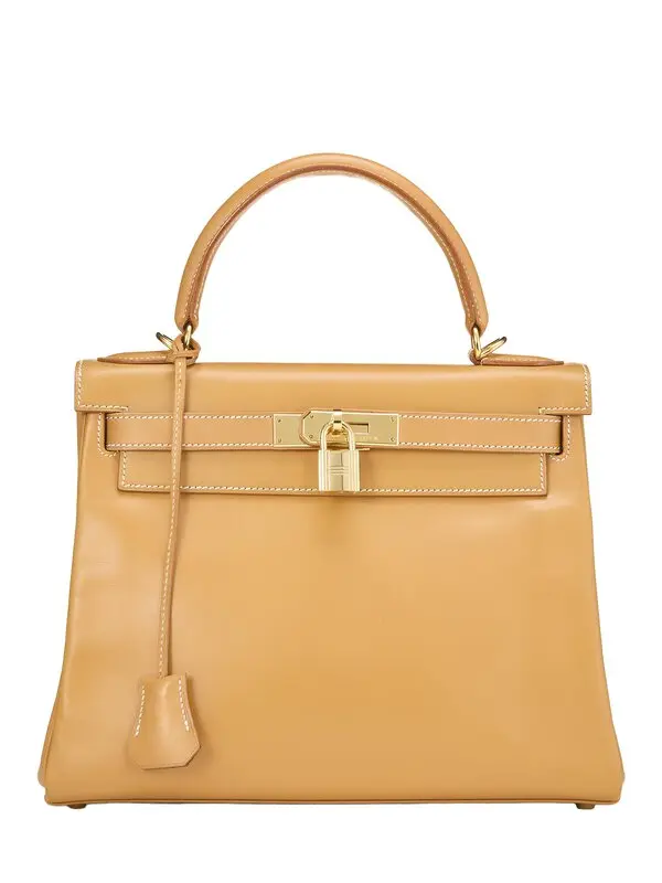 Hermès Vache Liegee Kelly Retourne 28 - Natural