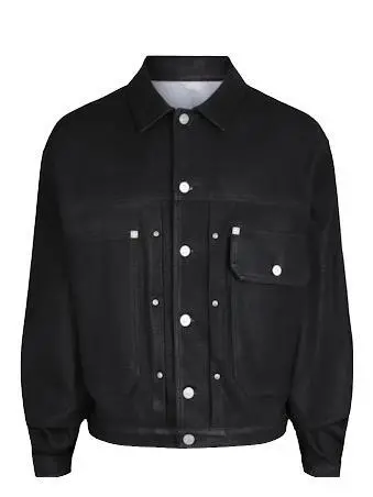 Givenchy Coated Denim Trucker Jacket - Black