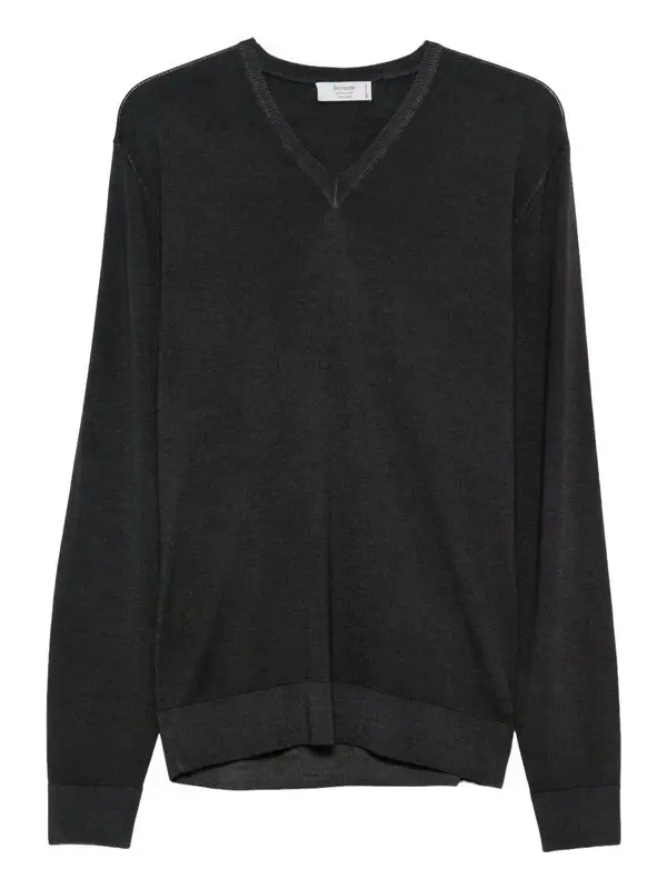 FERRANTE V-neck Sweater - Grey