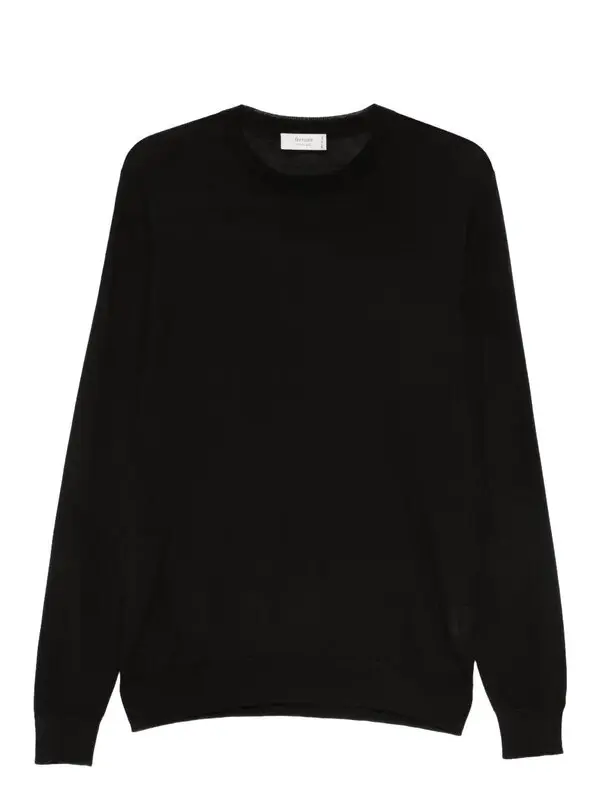 FERRANTE Crew-neck Long-sleeve Sweater - Black