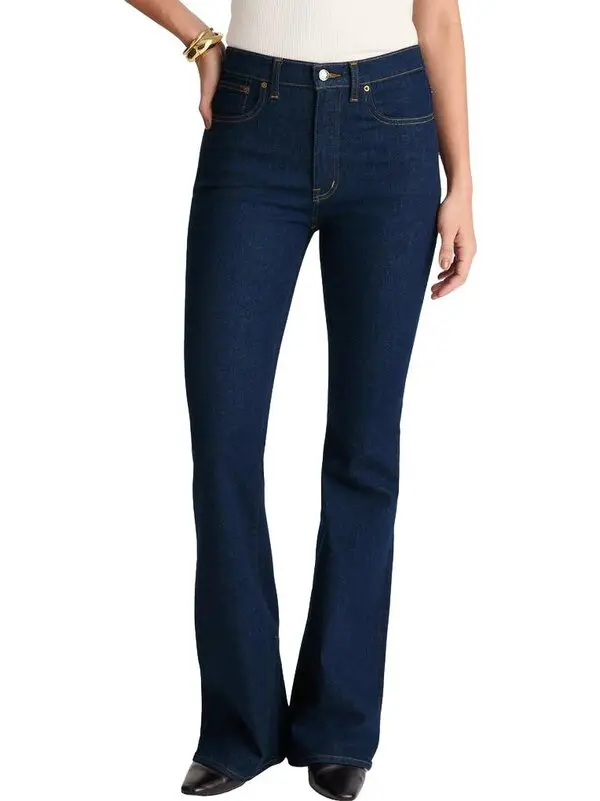 Madewell The Stretch Flare Jeans - Rinse Wash