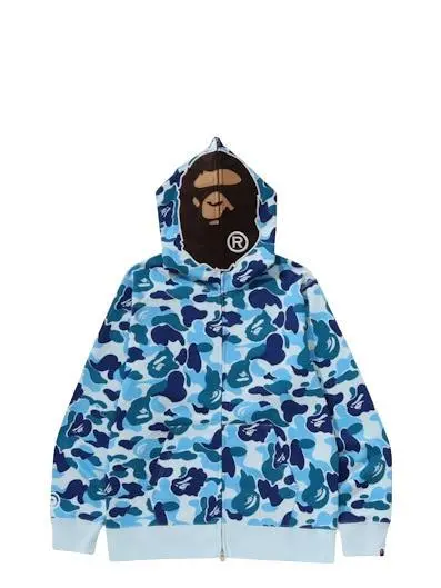 BAPE Abc Camo 2nd Ape Full Zip Hoodie - Blue