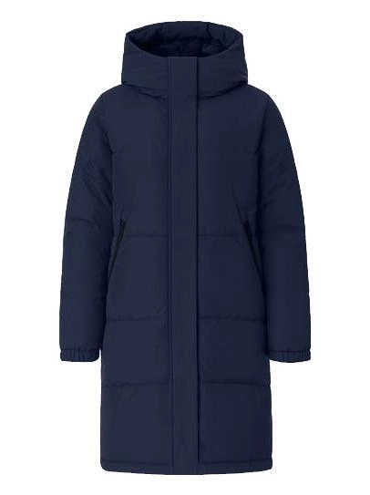 QUARTZ CO. Ines Hooded Down Winter Jacket - True Navy