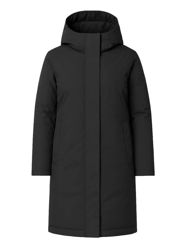 QUARTZ CO. Fermont Hooded Down Winter Jacket - Black