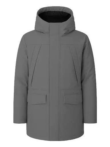 QUARTZ CO. Grant Hooded Down Jacket - Steel Grey