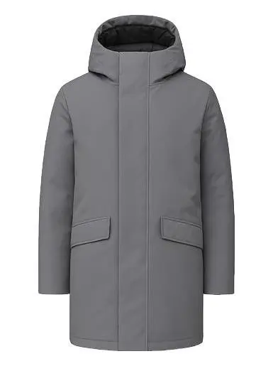 QUARTZ CO. Champlain Hooded Down Jacket - Steel Grey