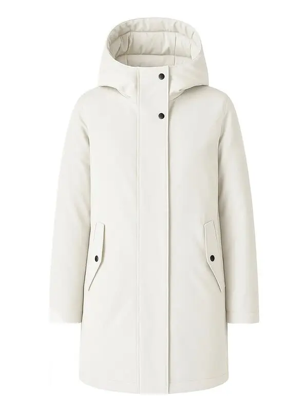 QUARTZ CO. Heidi Hooded Down Winter Jacket - Ivory