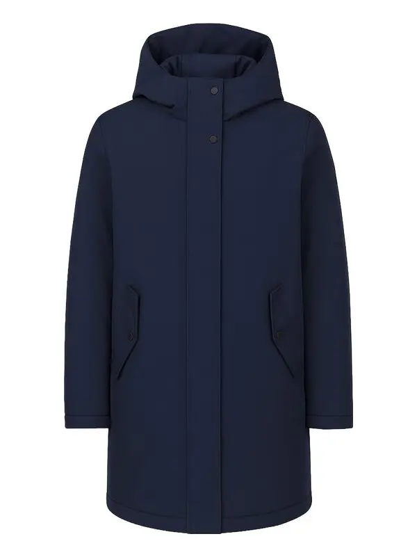 QUARTZ CO. Heidi Hooded Down Winter Jacket - True Navy