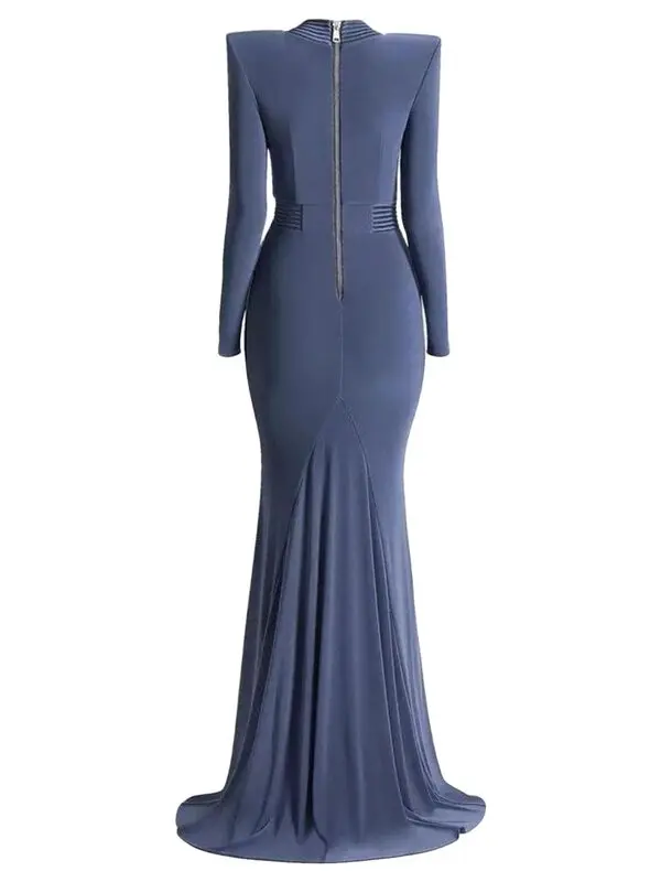 ZHIVAGO The Heiress V-neck Gown - Grey