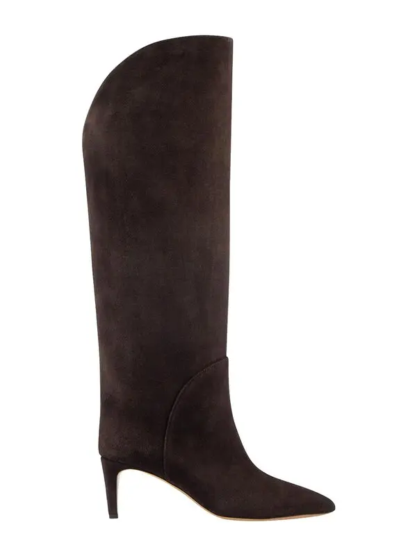 Paris Texas Gaia Suede Knee-high Boots - Ebano