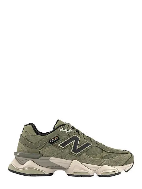 NEW BALANCE 9060 Suede And Mesh Low-top Trainers - Dark Olivine Beige