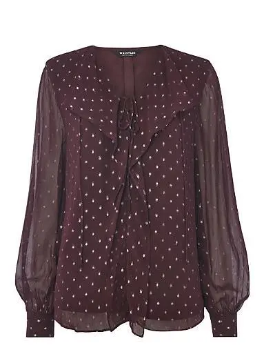 Whistles Metallic Dot-print Woven Blouse - Multi-coloured