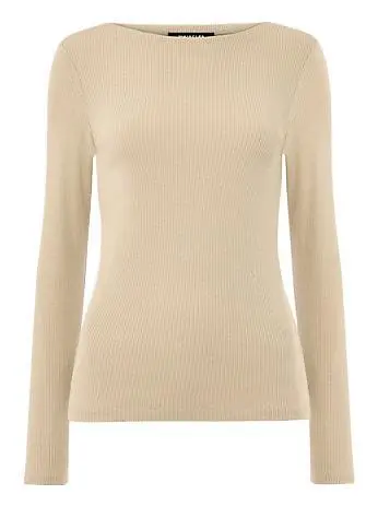 Whistles Boat-neck Stretch-knit Top - Silver