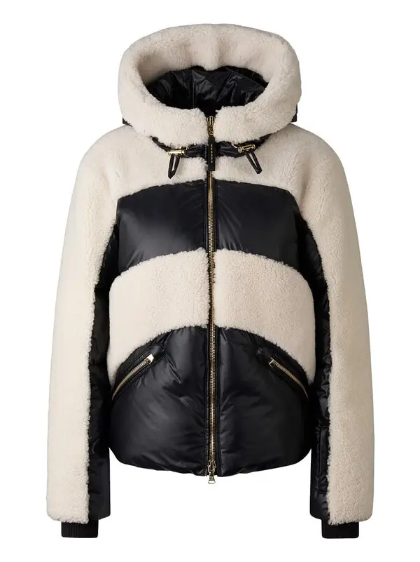 Bogner Dana Down Ski Jacket - Black/off-white