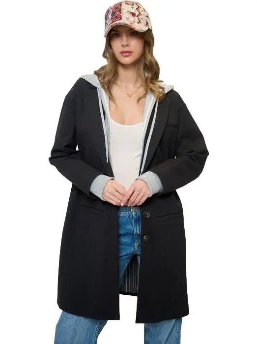 Central Park West Daphne Dickey Coat - Black