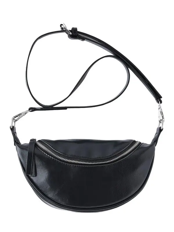 COTTON ON Suki Crossbody Bag - Black Crinkle Pu