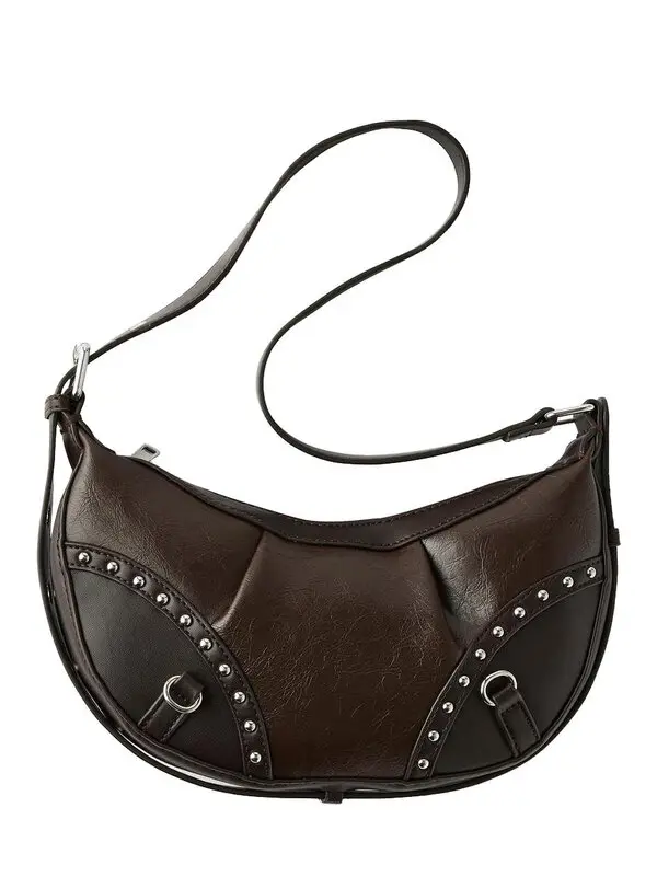 COTTON ON Noa Studded Crossbody Bag - Chocolate