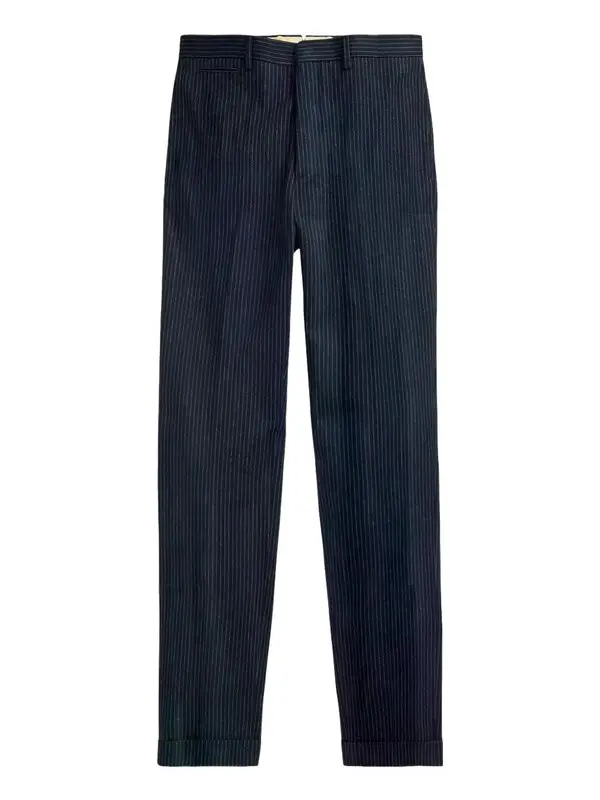Ralph Lauren Pinstriped Tailored Trousers - Blue
