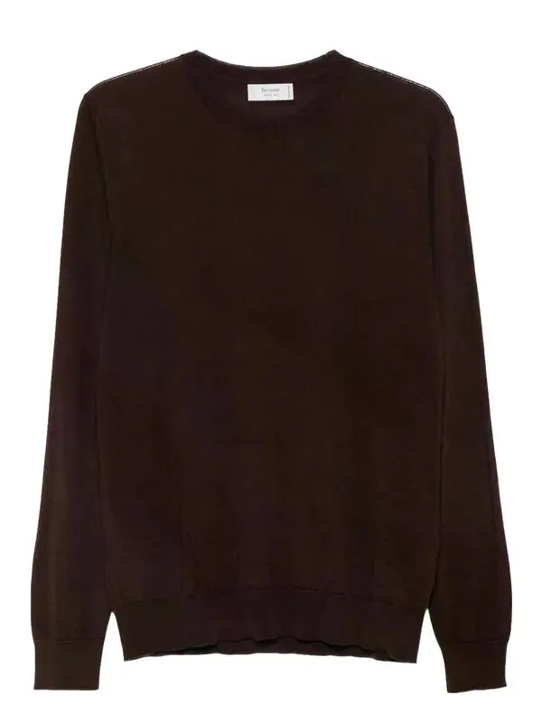 FERRANTE Crew-neck Sweater - Brown
