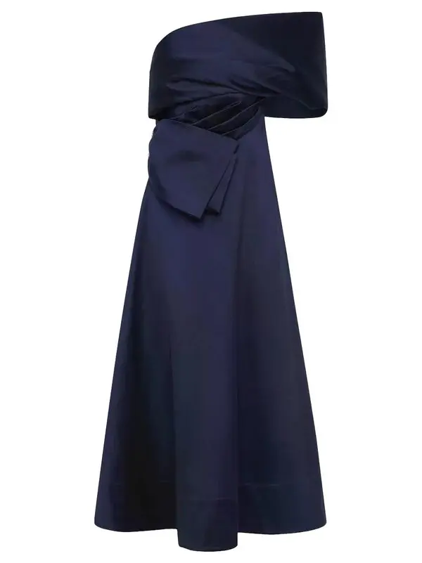 Rachel Gilbert Archer Asymmetric Draped Gown - Blue